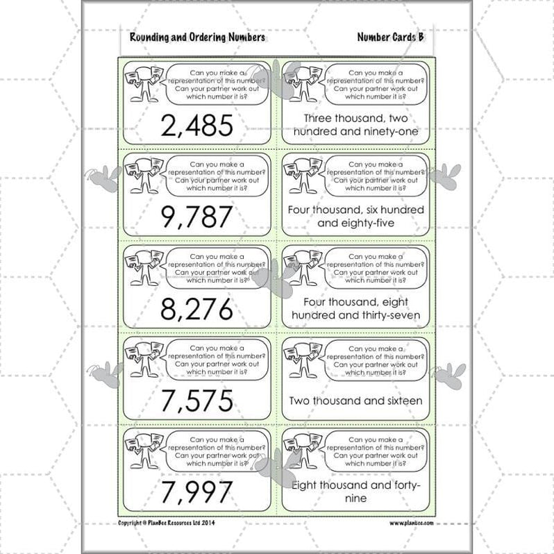 Rounding and Ordering Numbers Year 4 Place Value by PlanBee