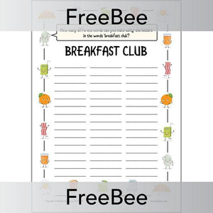 School Breakfast Club Activities Pack — PlanBee