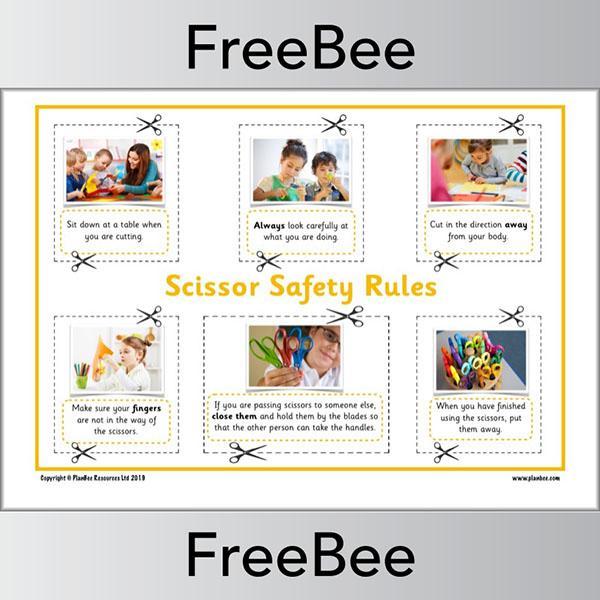 FREE KS1 Scissor Safety Poster by PlanBee