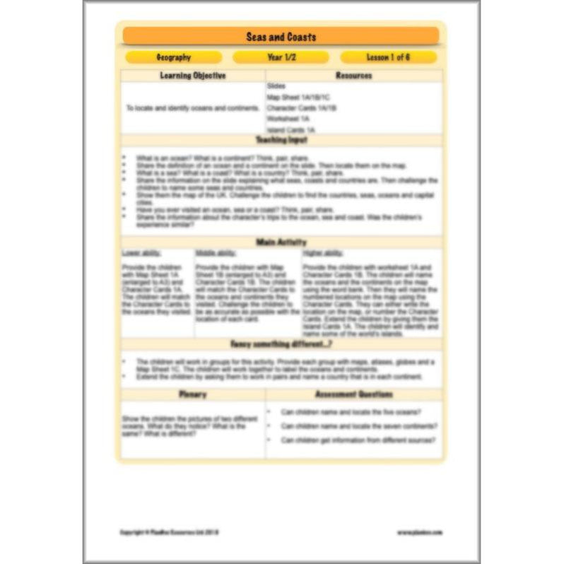 At The Seaside KS1 Geography Lessons by PlanBee