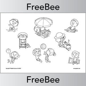 Seaside Colouring Pages Free PDF Sheets by PlanBee