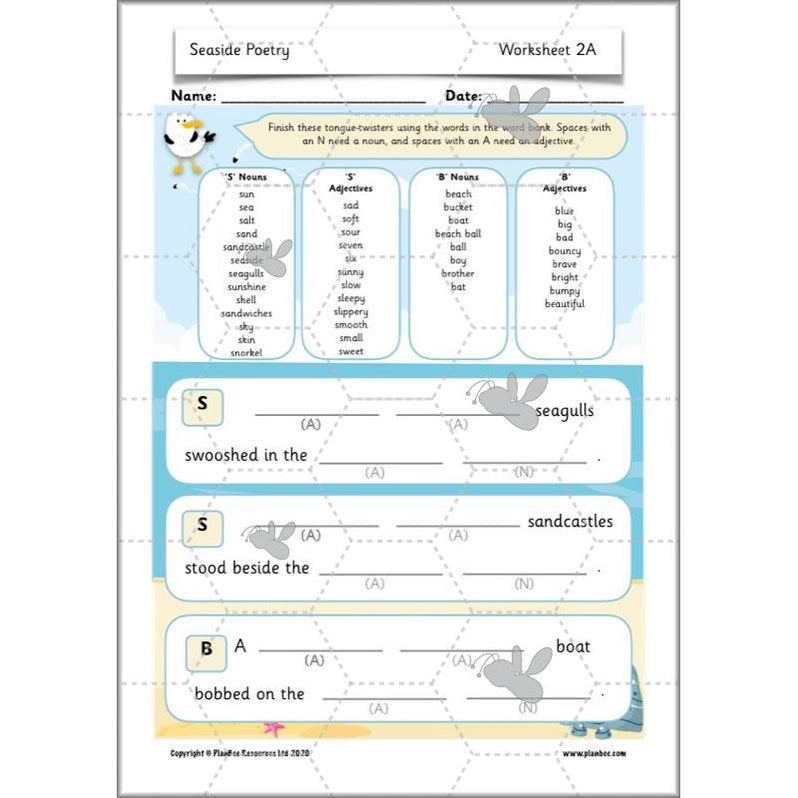 Seaside Poetry KS1 | Year 1/2 English Lessons | PlanBee