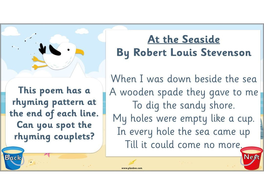 Seaside Poetry KS1 | Year 1/2 English Lessons | PlanBee