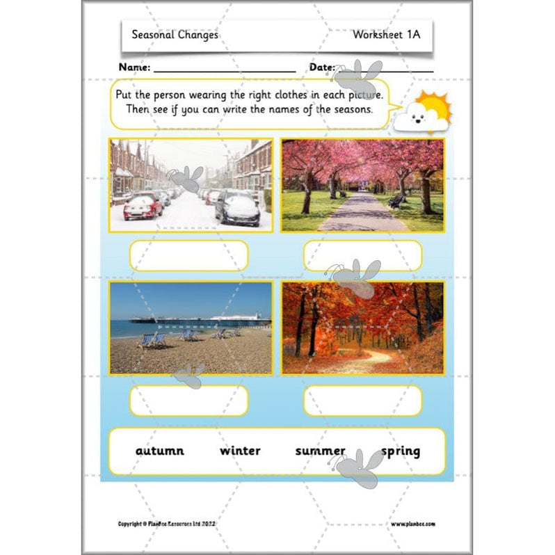 Seasonal Changes Year 1 Resources & Lesson Plans for KS1 — PlanBee