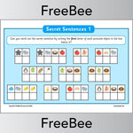 Free Secret Sentences KS1 Puzzle by PlanBee