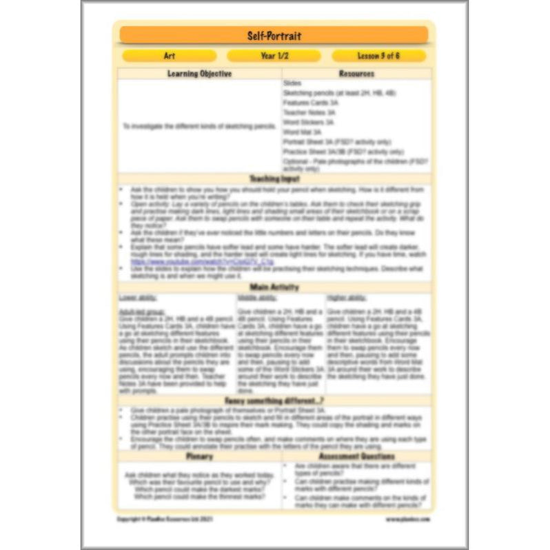 Self-Portraits KS1 Art Lessons - PlanBee