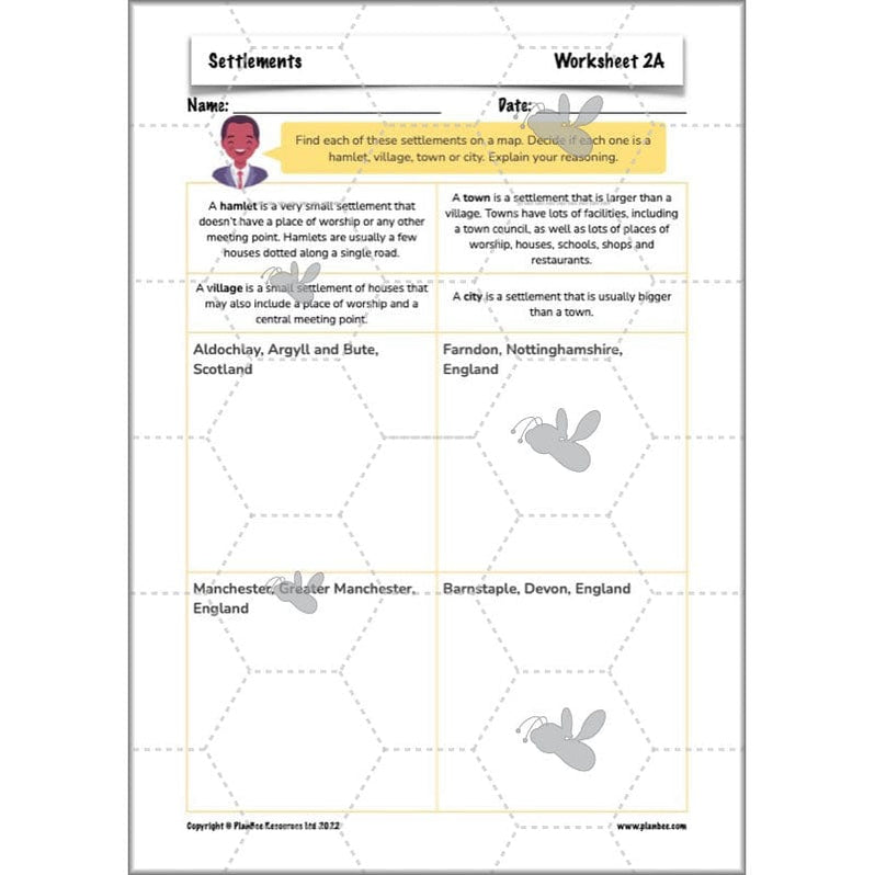 Settlements KS2 Geography Lessons for Year 3/4 by PlanBee