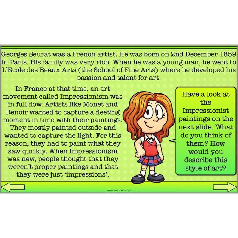 Seurat and Pointillism KS2 Lesson Plans and Art Projects — PlanBee