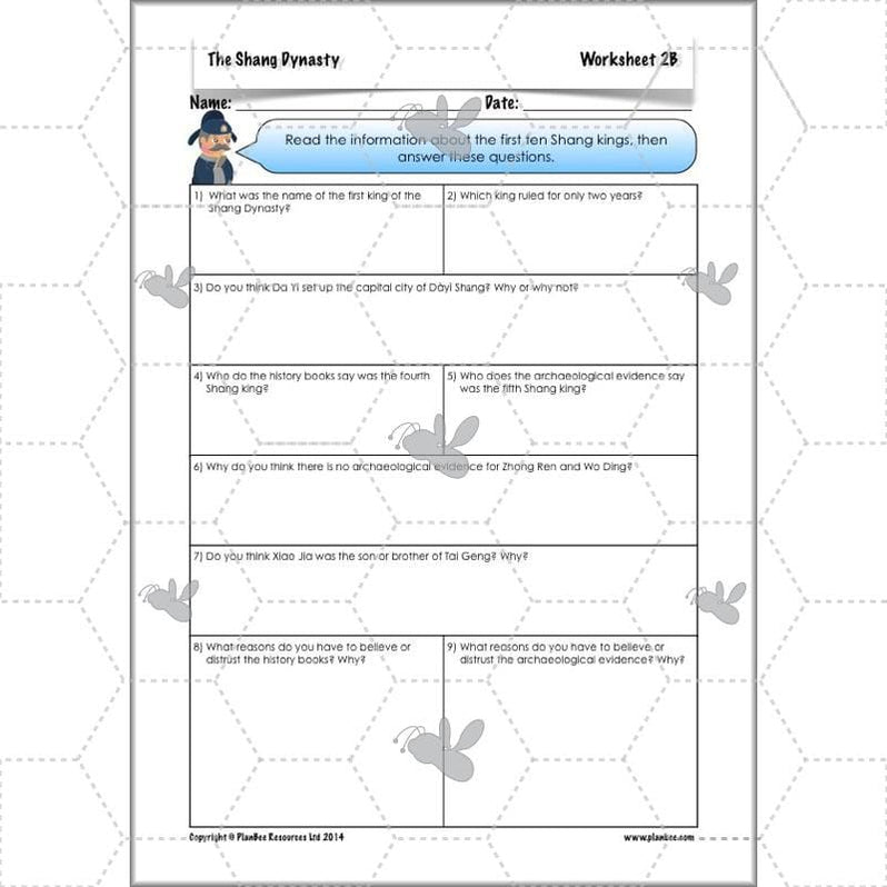 Shang Dynasty KS2 Lesson Pack for Year 5 & 6 by PlanBee