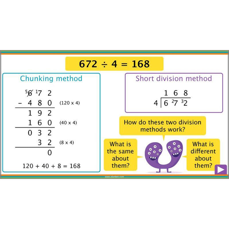 Short Division - Year 5 Maths Planning and Resources from PlanBee