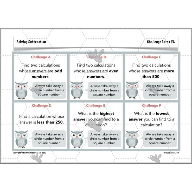 Solving Subtraction: KS2 Maths Lesson Resources for Year 3 — PlanBee