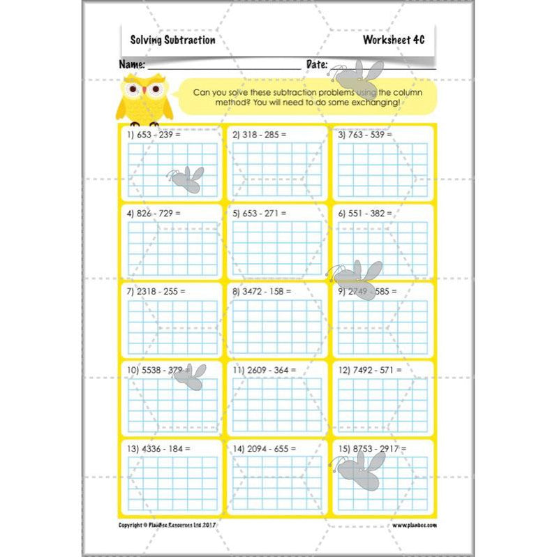 Solving Subtraction: KS2 Maths Lesson Resources for Year 3 — PlanBee