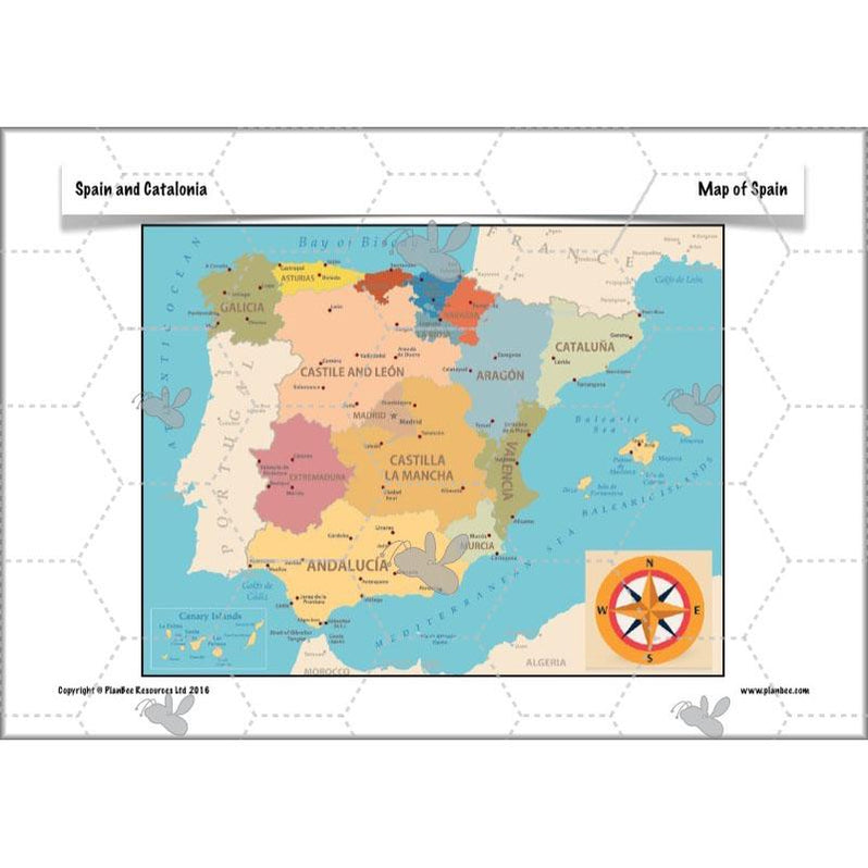 Catalonia and Spain KS2 Geography Lessons by PlanBee