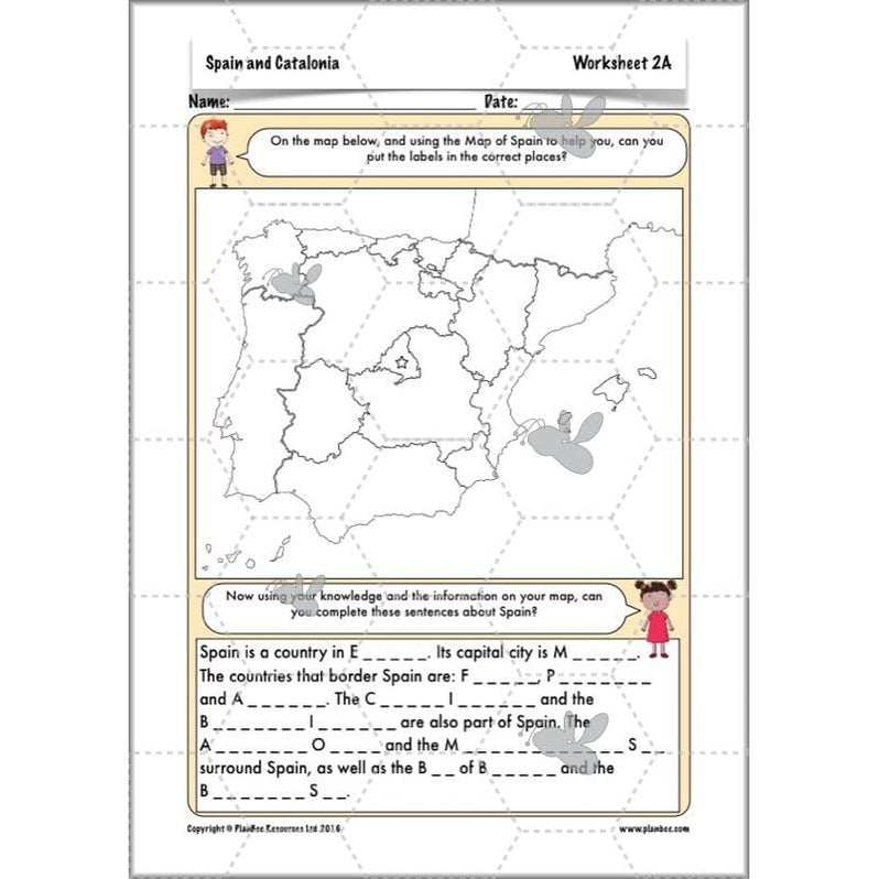 Catalonia and Spain KS2 Geography Lessons by PlanBee