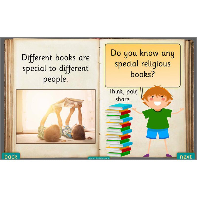 Exploring Special Books KS1 RE lesson pack by PlanBee