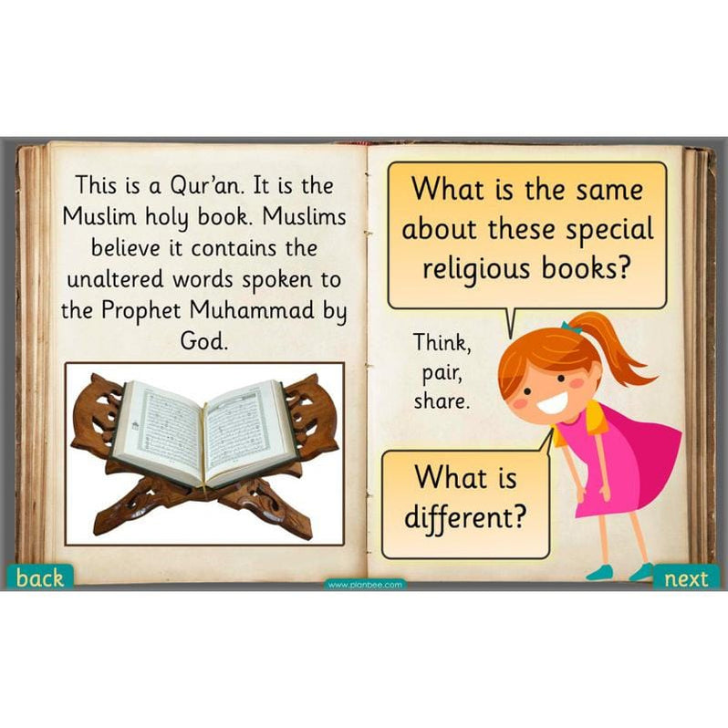 Exploring Special Books KS1 RE lesson pack by PlanBee