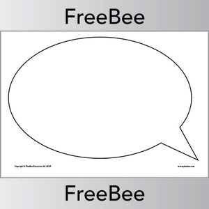 FREE Speech Bubble Template by PlanBee