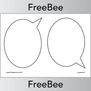 FREE Speech Bubble Template by PlanBee