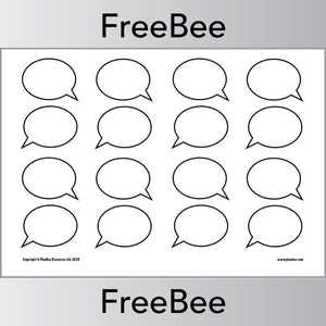 FREE Speech Bubble Template by PlanBee