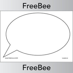 FREE Speech Bubble Template by PlanBee