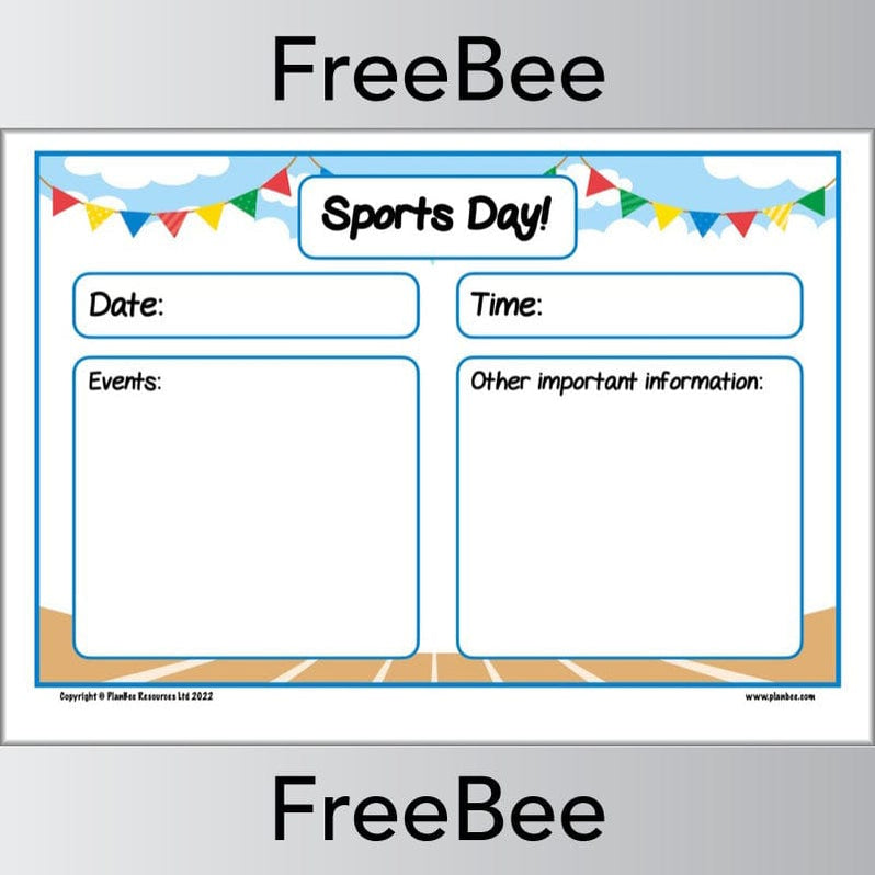 FREE Sports Day Posters by PlanBee