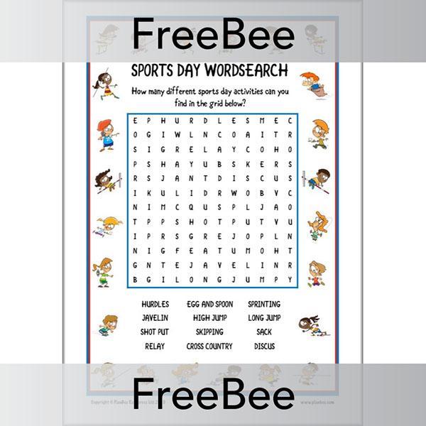 Sports Day Wordsearch by PlanBee