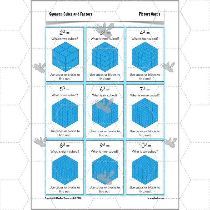 Square Numbers, Cube Numbers and Factor Pairs | KS2 Year 5 — PlanBee