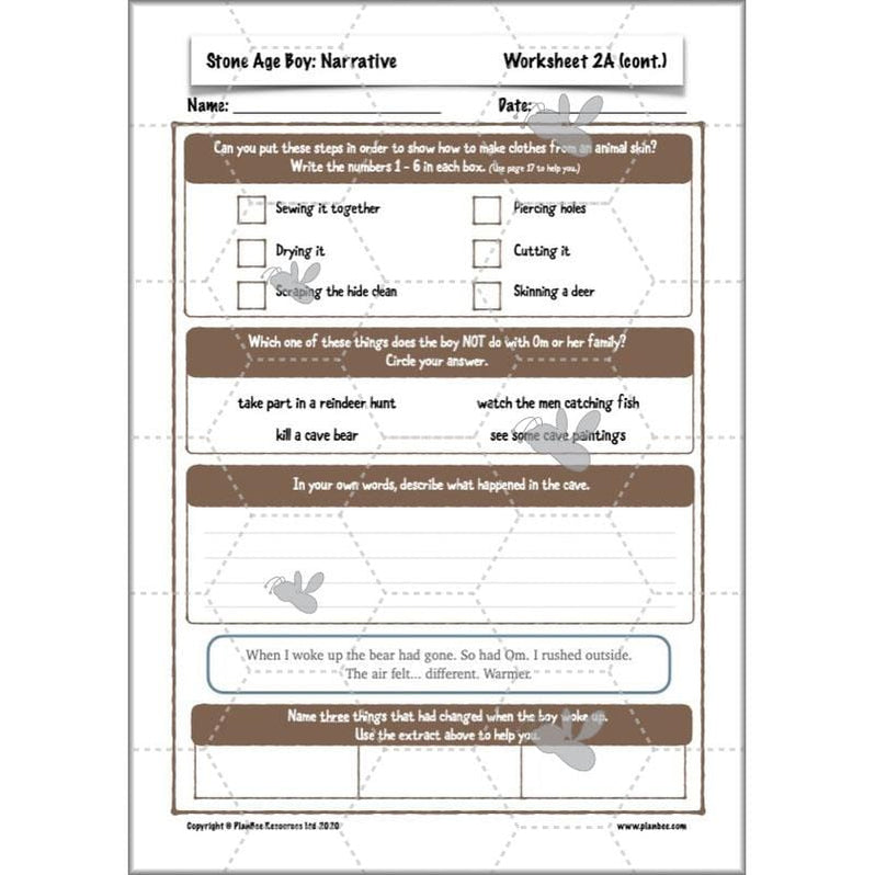 The Stone Age Boy Planning KS2 | Year 3 English Lessons — PlanBee