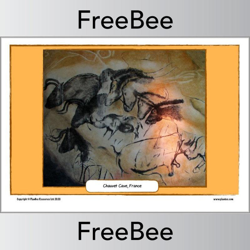 Free Stone Age Cave Art Paintings KS2 Display Cards | PlanBee