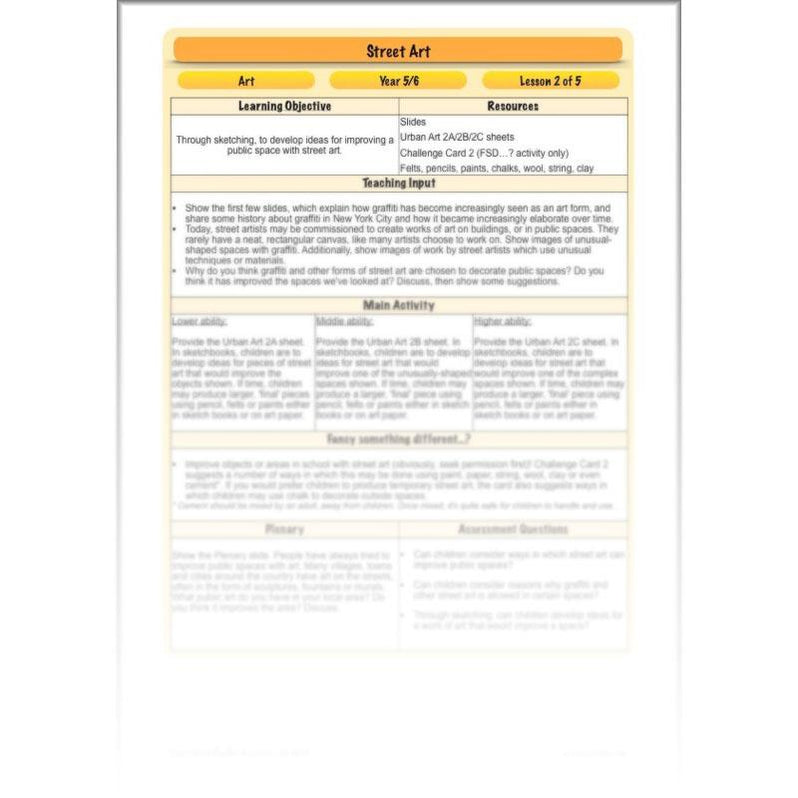 Graffiti Art KS2 Planning | Street Art Lessons by PlanBee