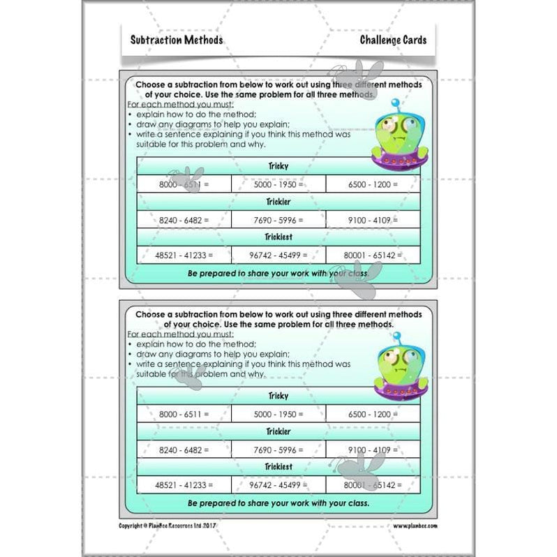 Subtraction Methods Year 5 Maths Lessons by PlanBee