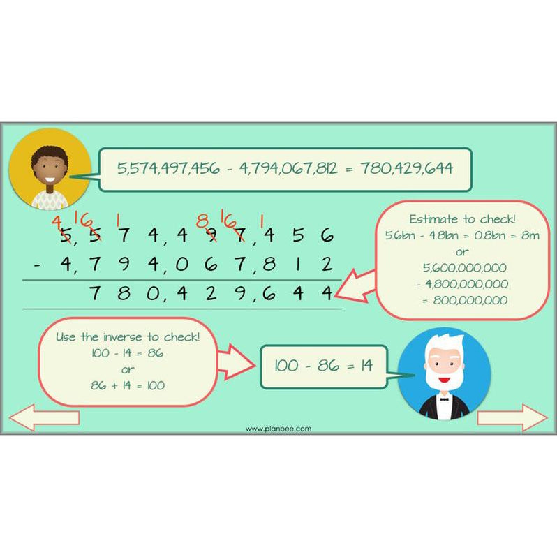Subtractions Strategies - Complete Year 6 Maths Lesson Plans - PlanBee