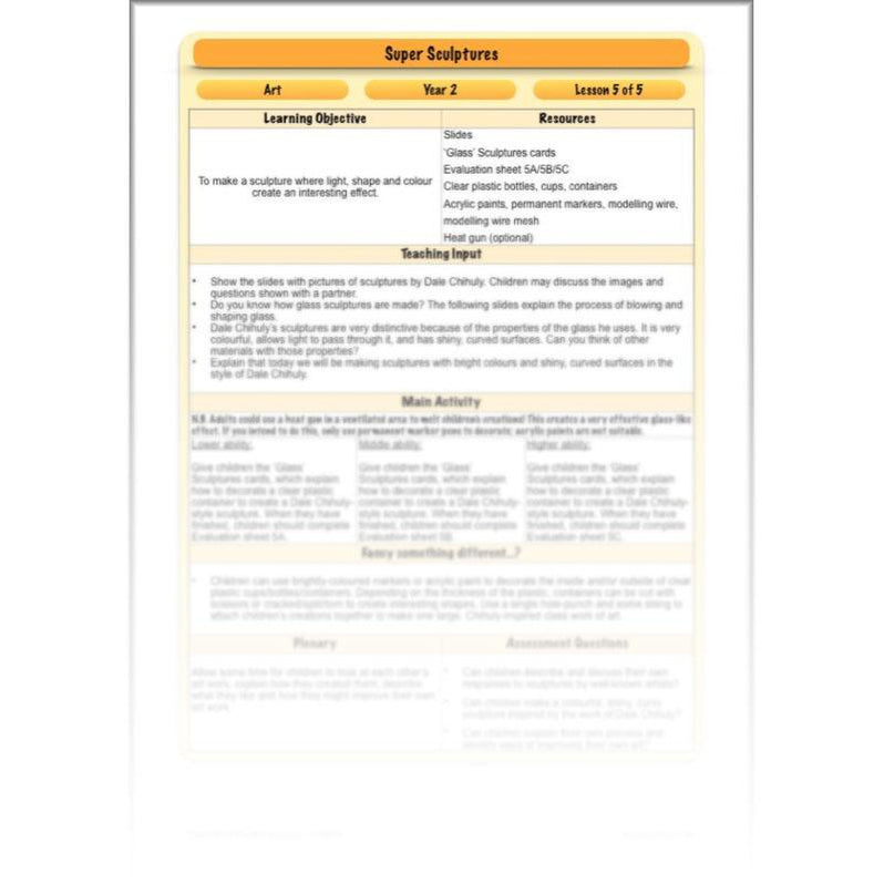 Super Sculptures KS1 Art Lessons by PlanBee