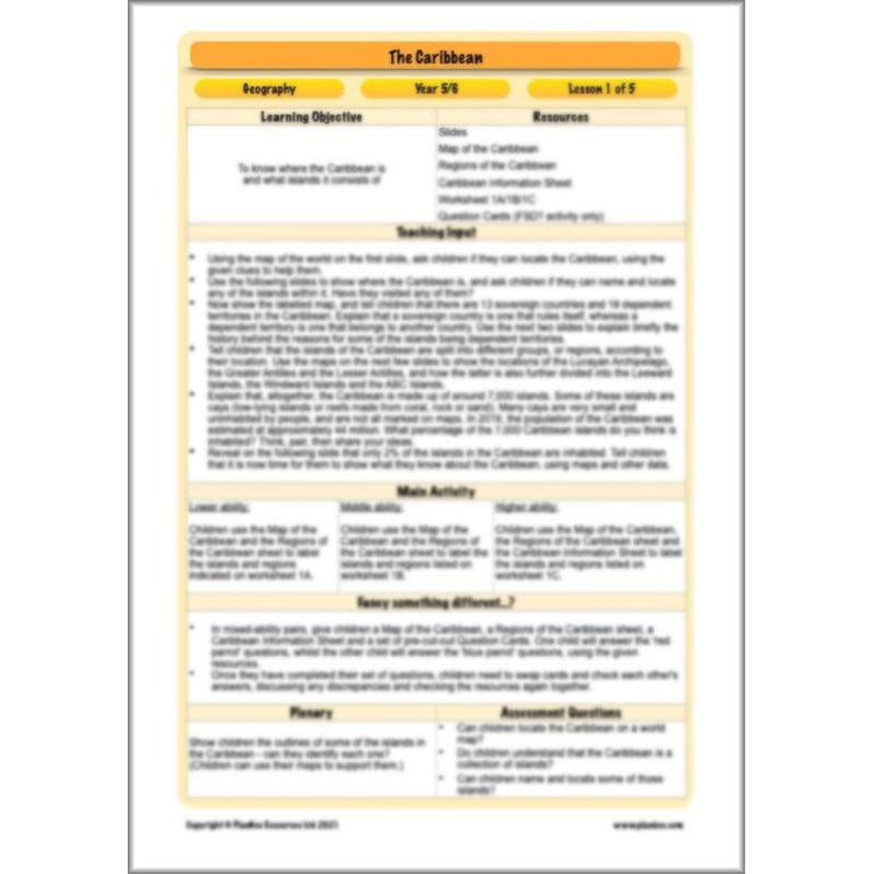 Caribbean Geography KS2 Planning Pack by PlanBee
