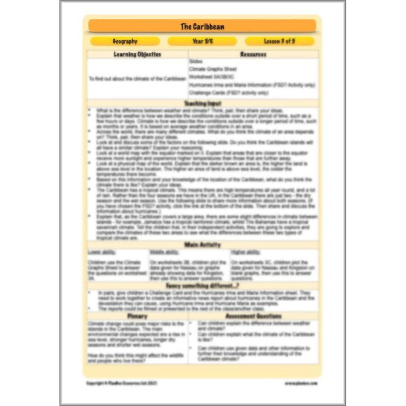 Caribbean Geography KS2 Planning Pack by PlanBee