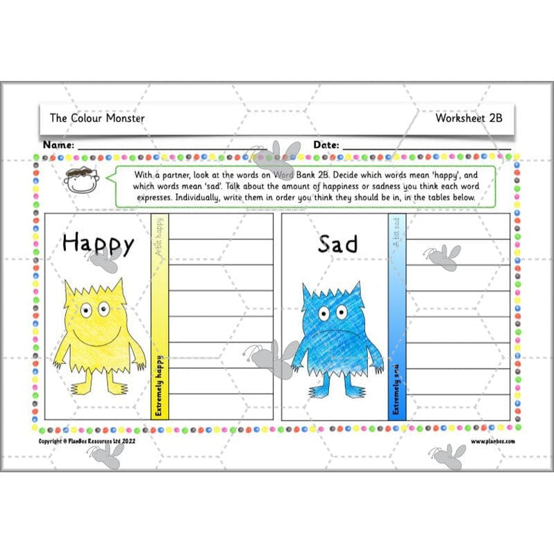 The Colour Monster Resources & Lesson Plans for KS1 — PlanBee