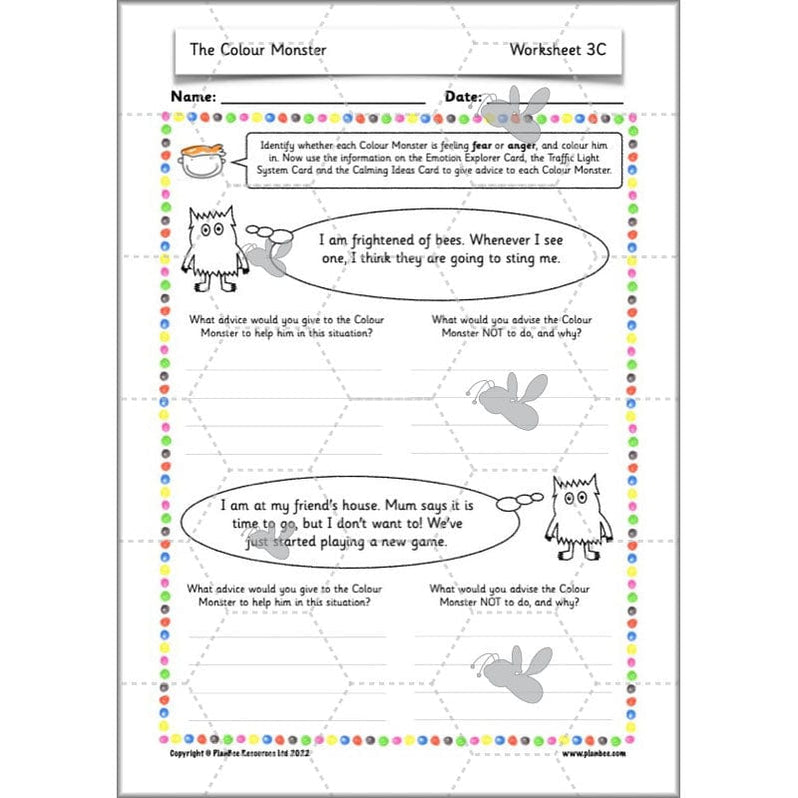 The Colour Monster Resources & Lesson Plans for KS1 — PlanBee