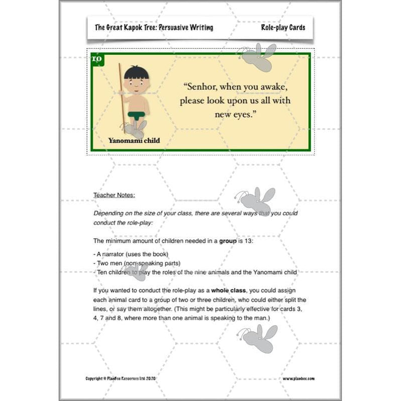 The Great Kapok Tree Planning Persuasive Writing by PlanBee