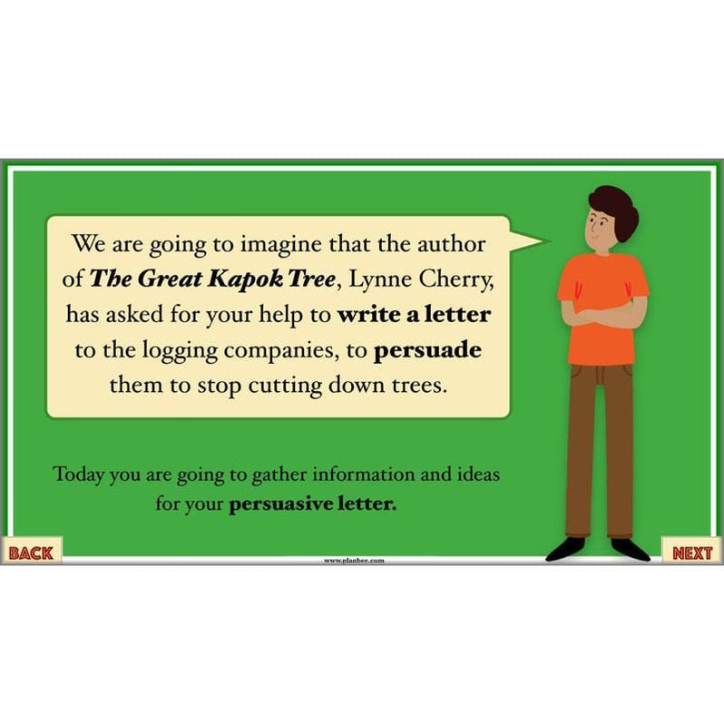 The Great Kapok Tree Planning Persuasive Writing by PlanBee