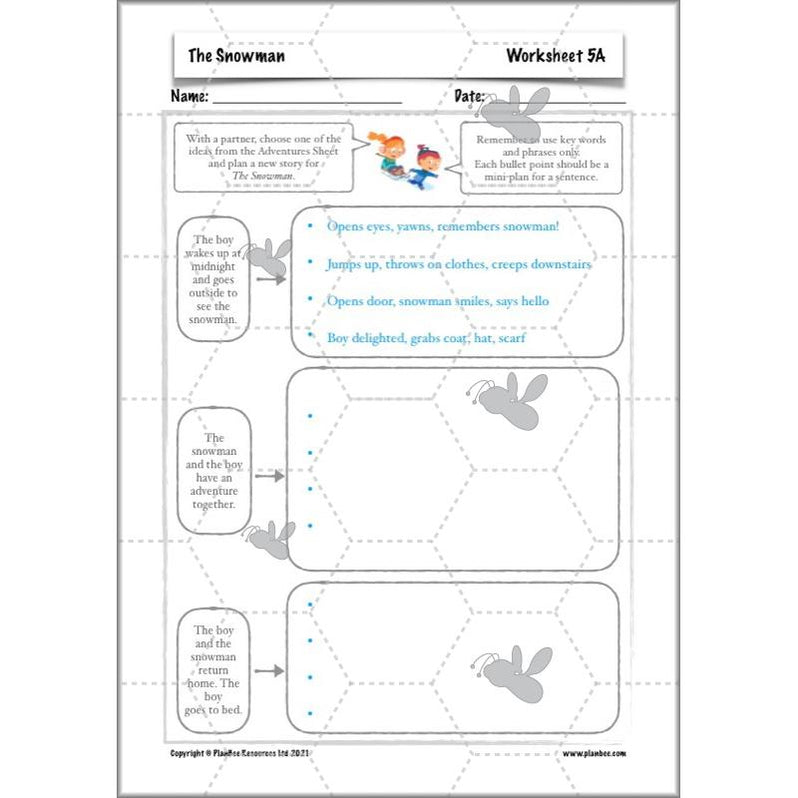 The Snowman Activities Year 3 English lessons by PlanBee