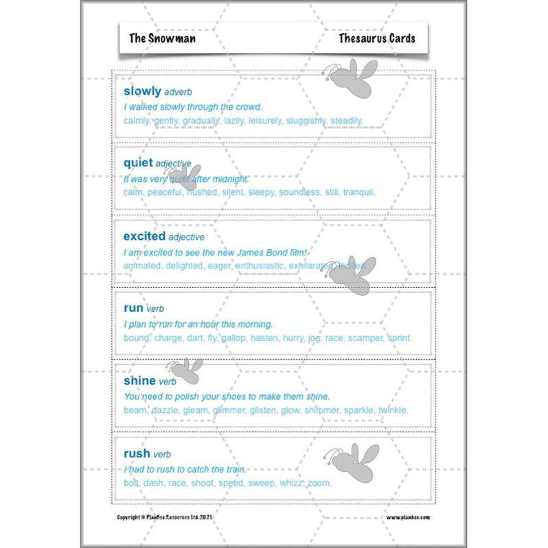 The Snowman Activities Year 3 English lessons by PlanBee
