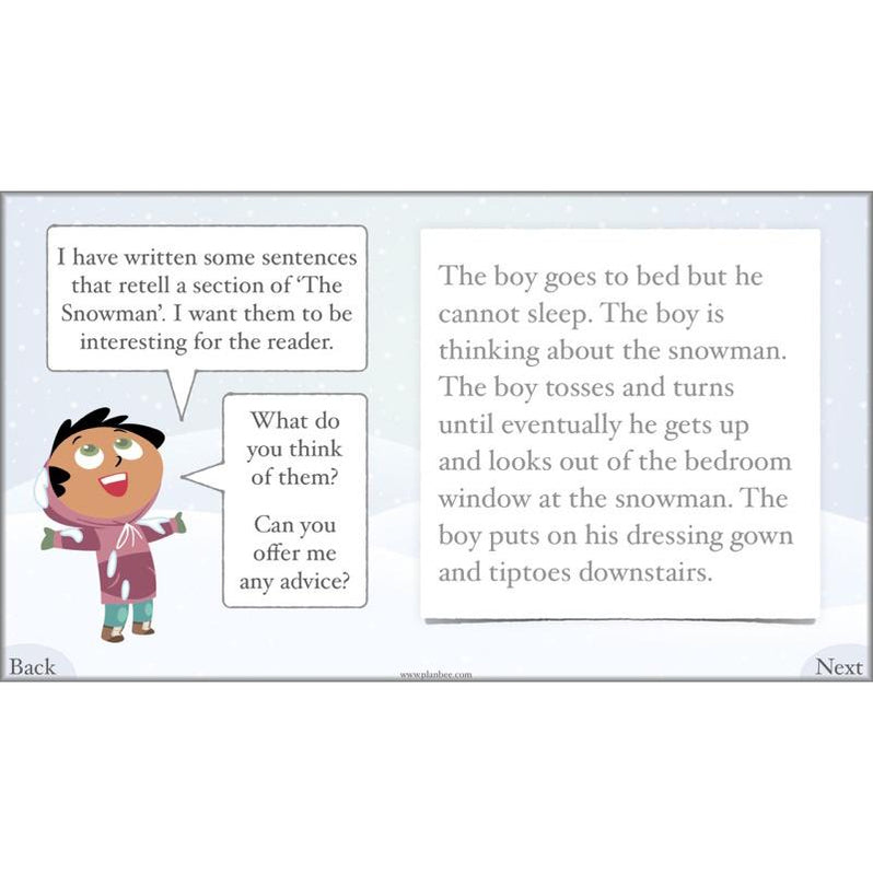 The Snowman Activities Year 3 English lessons by PlanBee