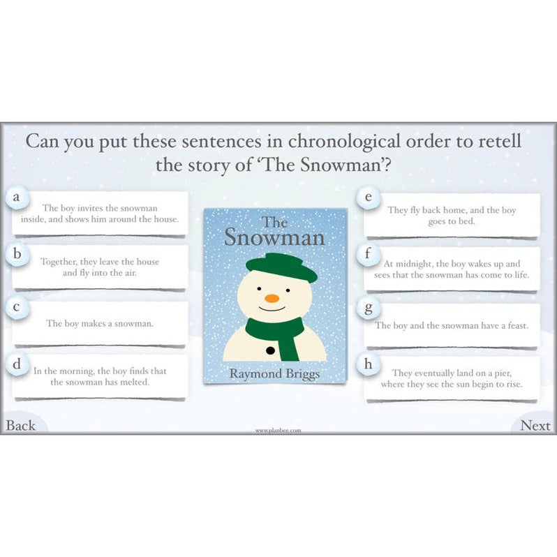 The Snowman Activities Year 3 English lessons by PlanBee