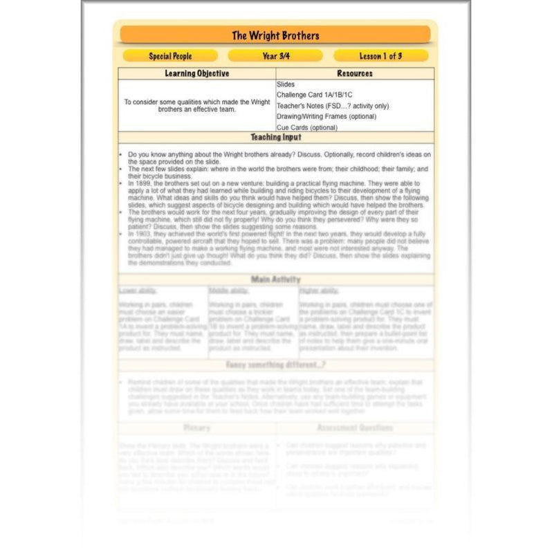 The Wright Brothers Lesson Plans by PlanBee