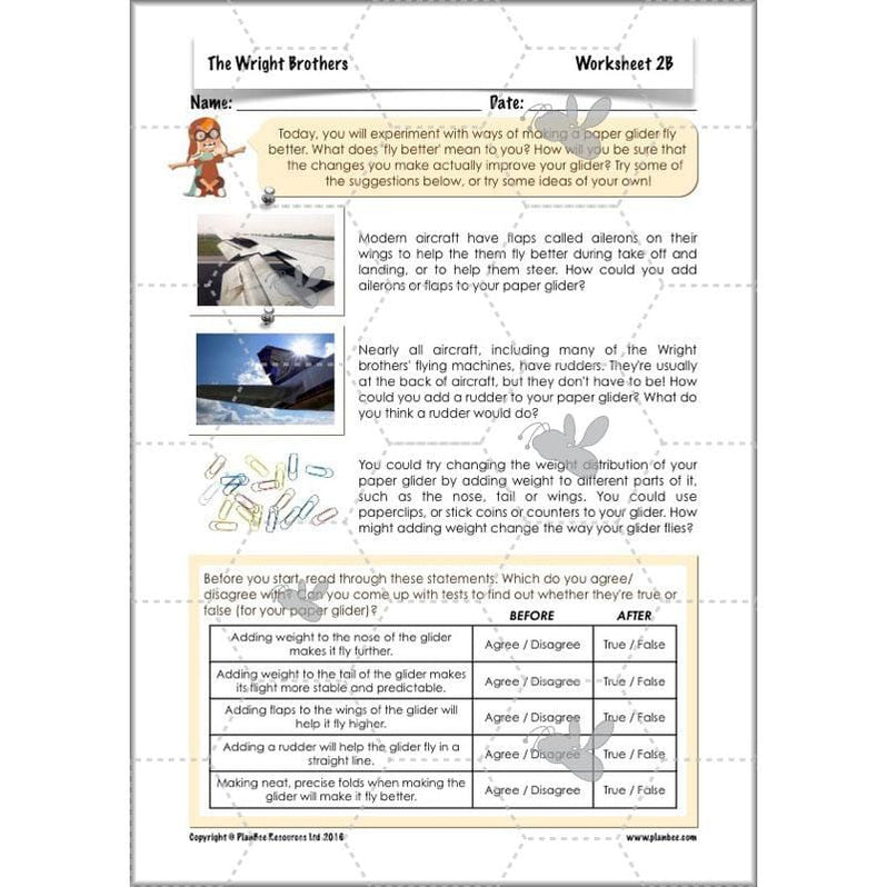 The Wright Brothers Lesson Plans by PlanBee