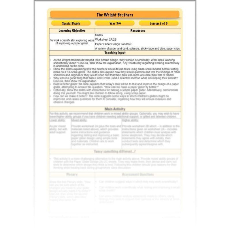 The Wright Brothers Lesson Plans by PlanBee