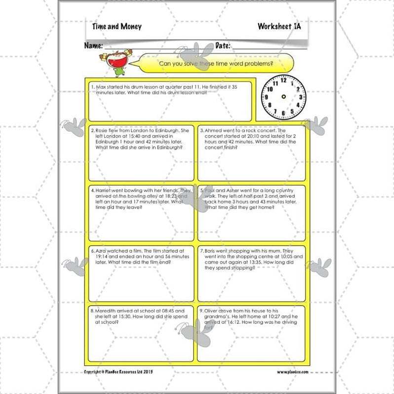 Year 6 Time Problems | Time and Money KS2 Maths — PlanBee