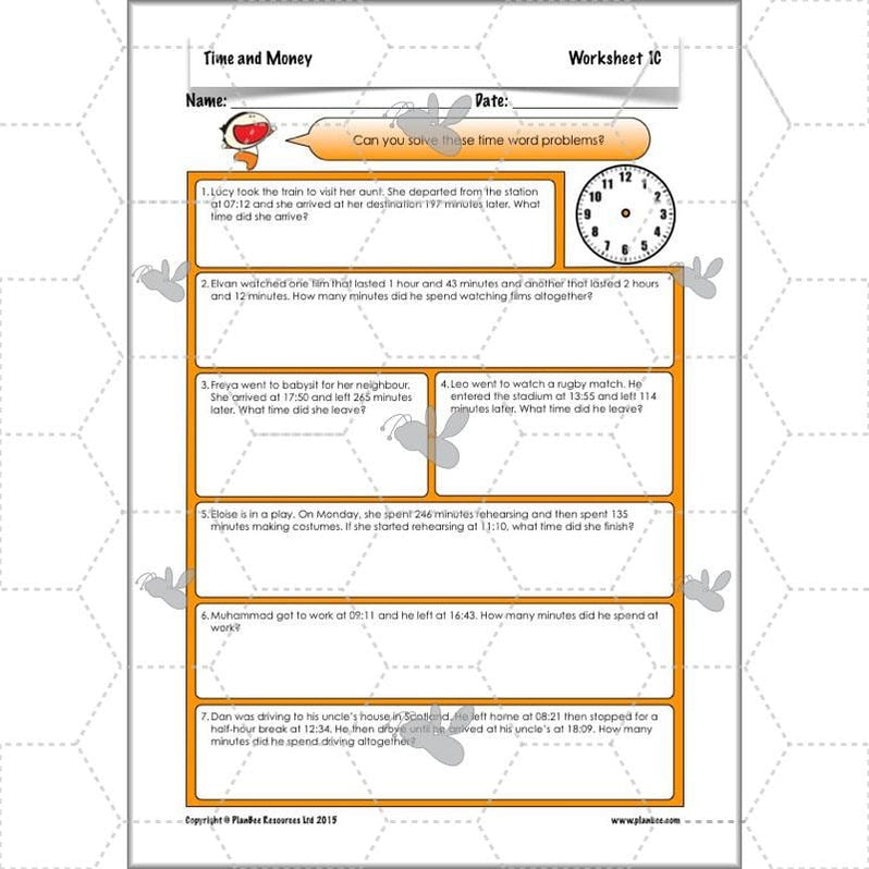 Year 6 Time Problems | Time and Money KS2 Maths — PlanBee