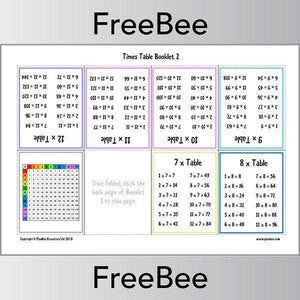 Printable Times Table Booklet by PlanBee