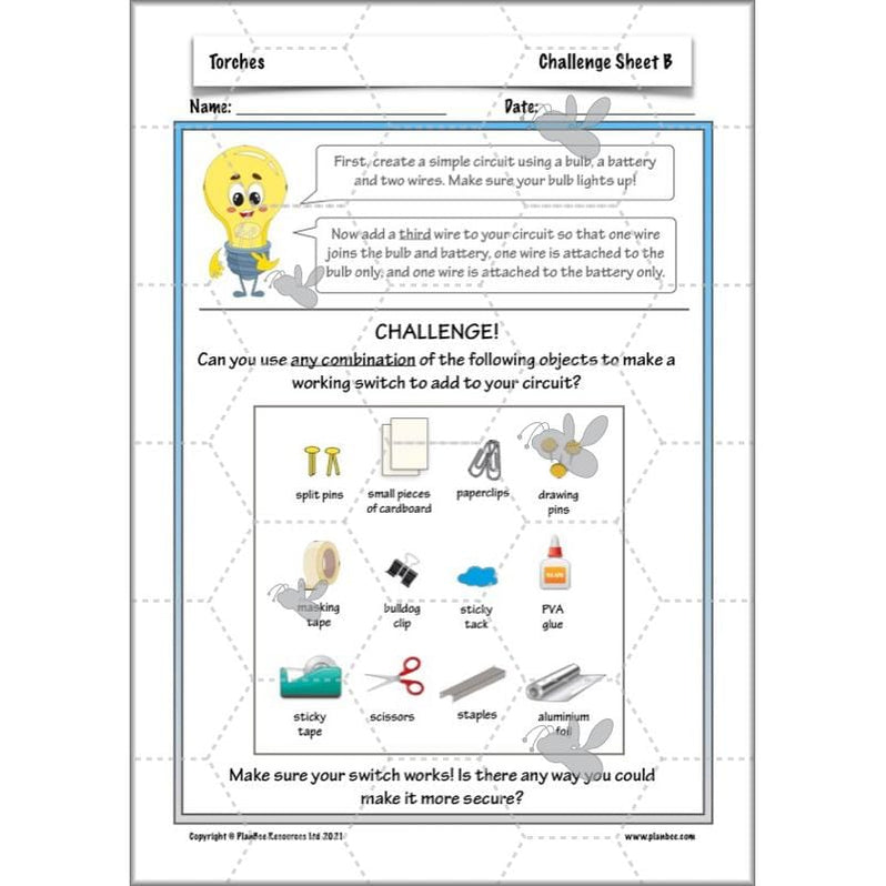 Torches KS2 Year 4 DT PDF lesson pack by PlanBee